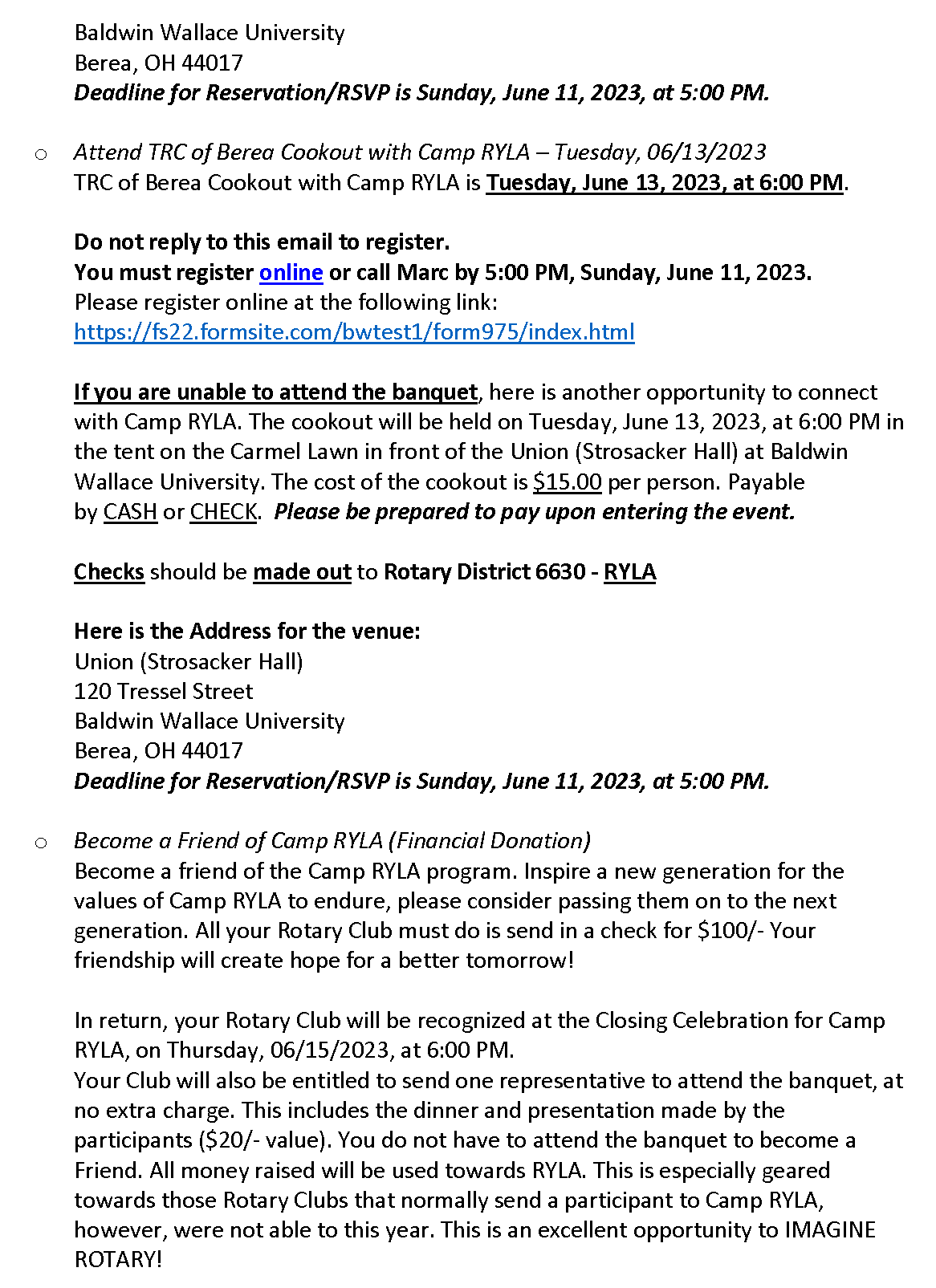 CAMP RYLA - TIME TO REGISTER | District 6630